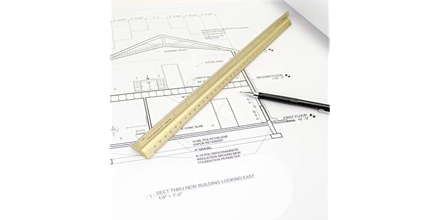 Aluminum Architect Solid Drafting Scale