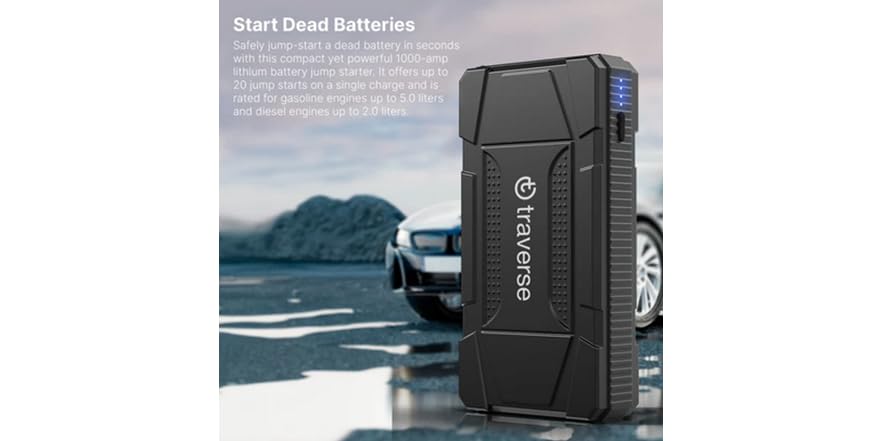 Portable UltraSafe Smart Jump Starter & Power Bank