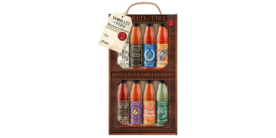 World of Fire 8 Bottle Hot Sauce Collection