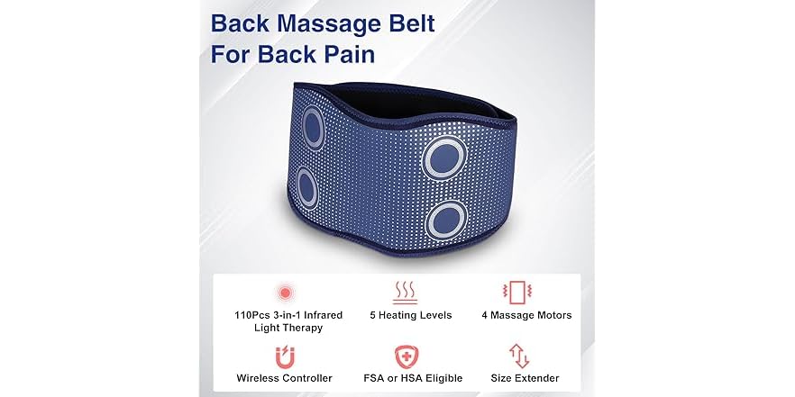 ADIUPUL Cordless Back Massager Belt