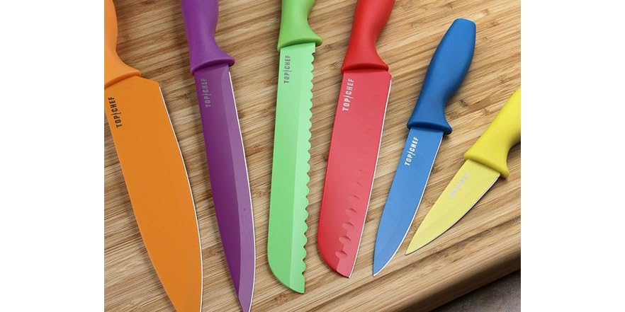6 Pc Professional Grade Colored Knife Set