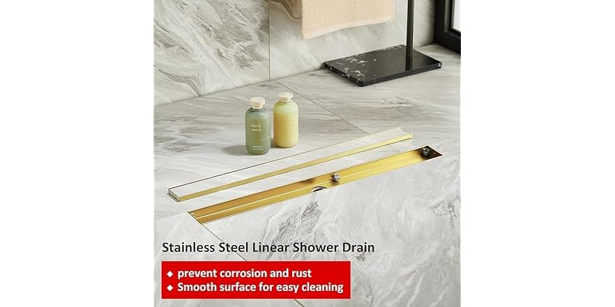28" Linear Shower Drain Set