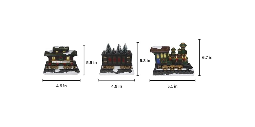Christmas Village Tabletop Train Set