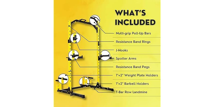 HulkFit Adjustable Pro Series Squat Rack