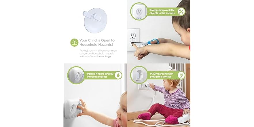 72 Pack Clear Outlet Covers