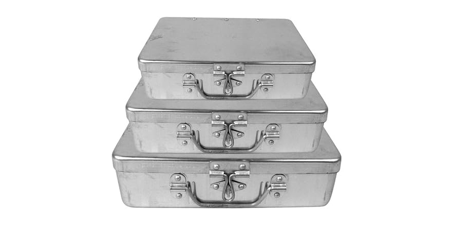 3 Pc Aluminum Storage Box - Lockable