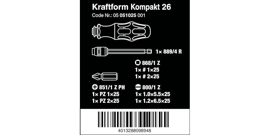 Wera KK 26 7-In-1 Bitholding Screwdriver SL/PH/SQ