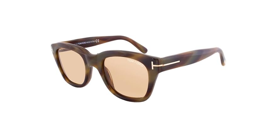 Tom Ford Brown Horn Snowdon Sunglasses