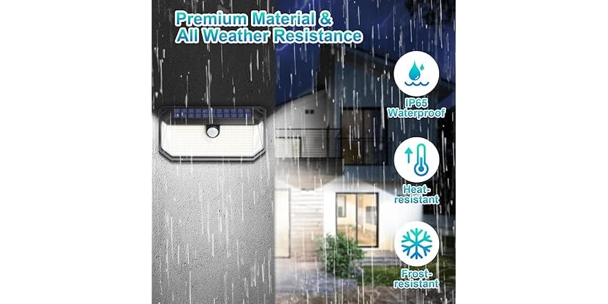 Brightever Solar Outdoor Lights, 4000LM 388 LEDs Motion Sensor