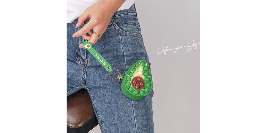 Bubble Popper Keychain Zipper Pouch