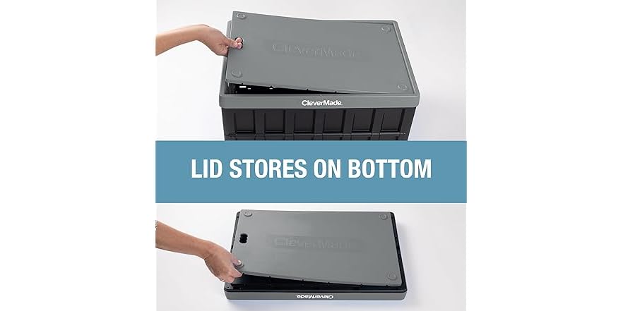 CleverMade Storage Bin (With Lid), Ocean, 3pk 46L