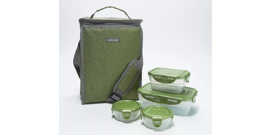 LocknLock Insulated Lunch Bag w/ 4 Containers
