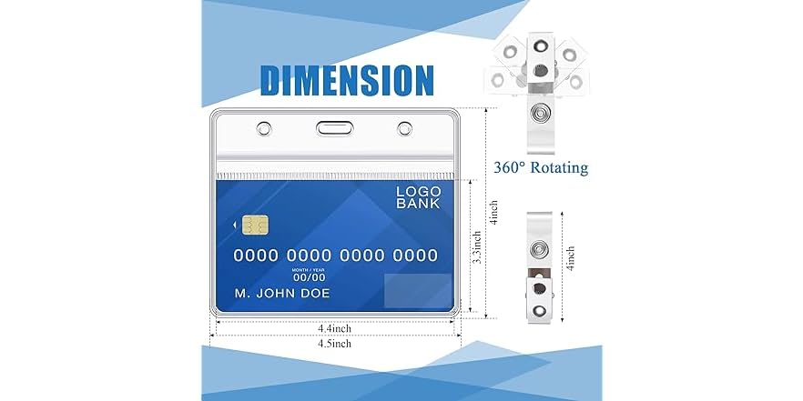 200 Set Badge Holder with Metal Clip
