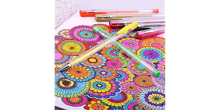 100 Unique Colors Gel Pens Set With Case