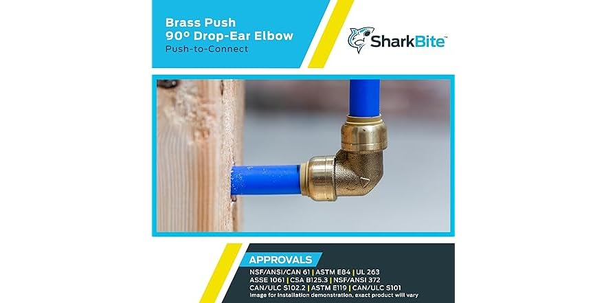 SharkBite 1/2 Inch 90 Degree Drop Ear El