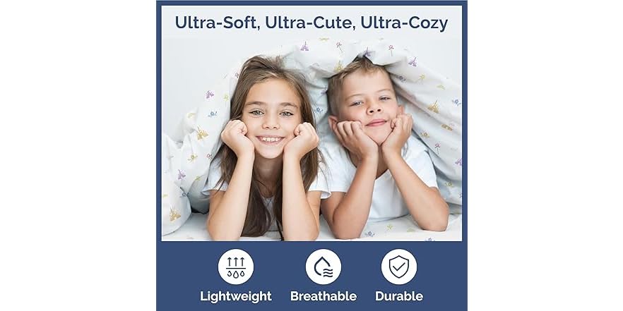 4 Piece Full Kids Princess Sheet Set