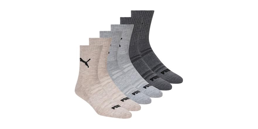 PUMA Men's 12-Pairs High Quarter Crew Socks