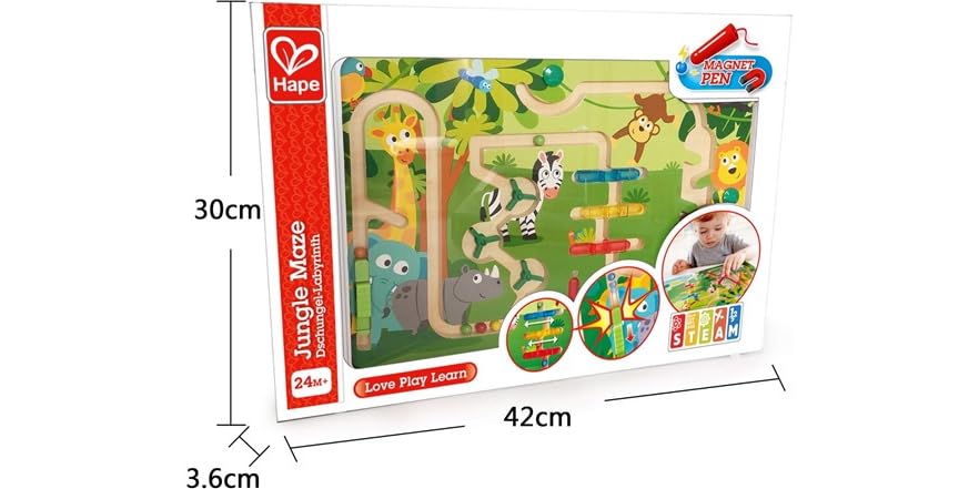 Hape Wooden Jungle Magnetic Maze