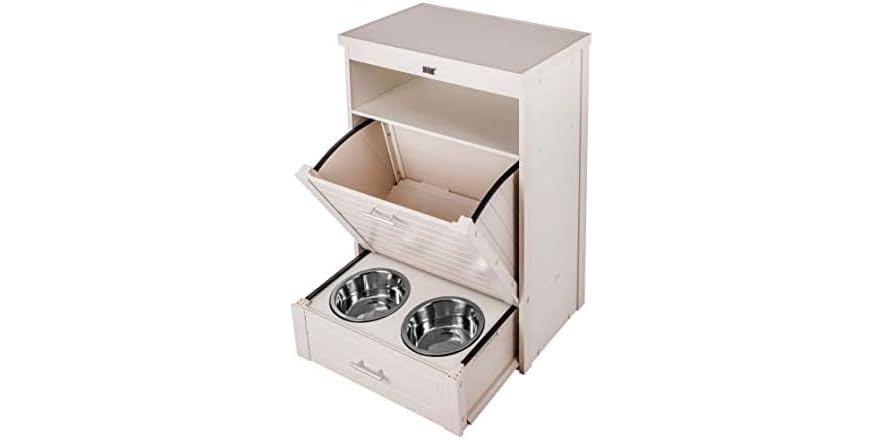 ecoFLEX Dog Food Pantry/Double Dog Bowl
