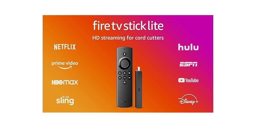 (New) Fire TV Stick Lite, Alexa Voice Remote Lite