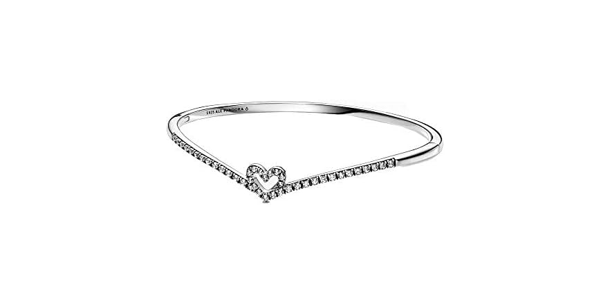 PANDORA Wishbone Heart Bangle Bracelet