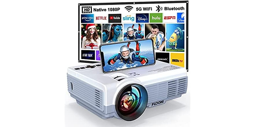 FUDONI Portable HD Home Theater Projector