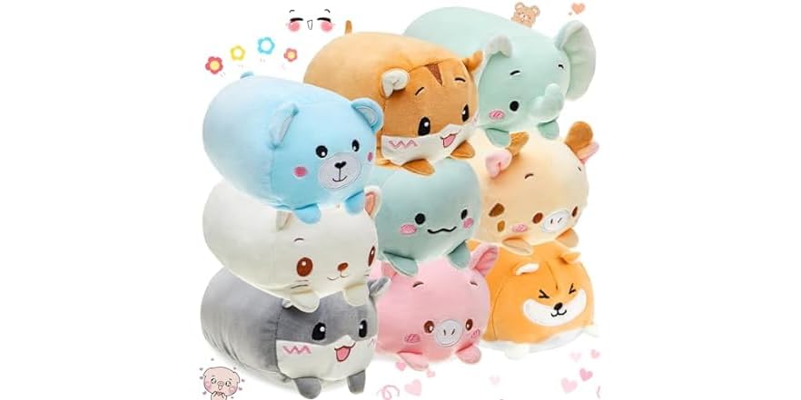 9 Pieces Plush Toys Set 8 Inch