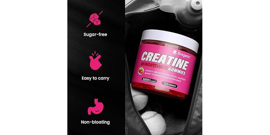 Creatine Monohydrate Gummies 5000mg Strawberry