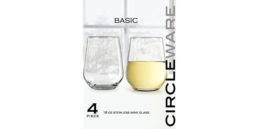 Circleware Basic Stemless Glasses