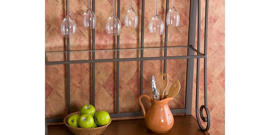 Decorative Bakers Rack with Wine Storage