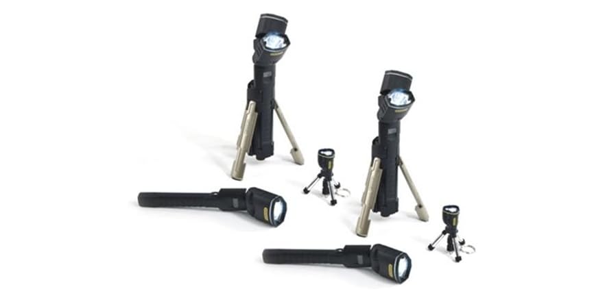 Stanley 3-in-1 Tripod Flashlight with Mini-Tripod Keychain 2-Pack