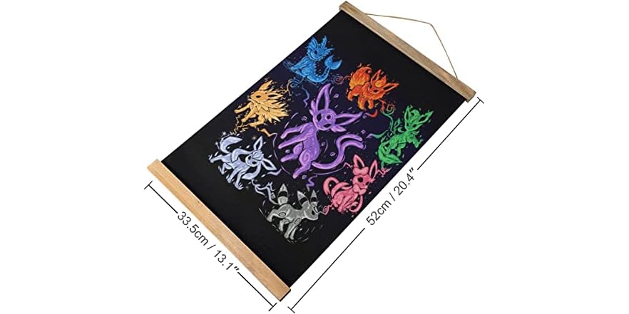 Anime Scroll Poster 13"x20", Eevee evolutions