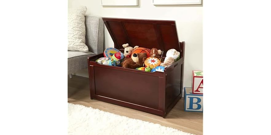Melissa & Doug Wooden Toy Chest - Espresso