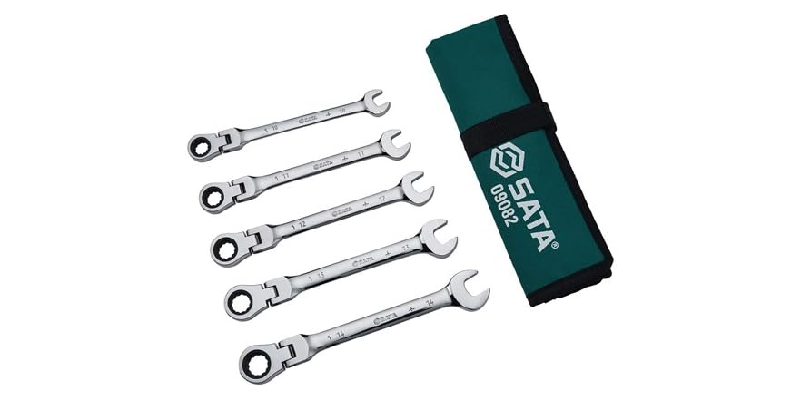 SATA 5-Piece Flex-Head Ratcheting Wrench Set