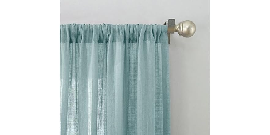 Cory Cotton Sheer Curtain Panel, 50"x95"