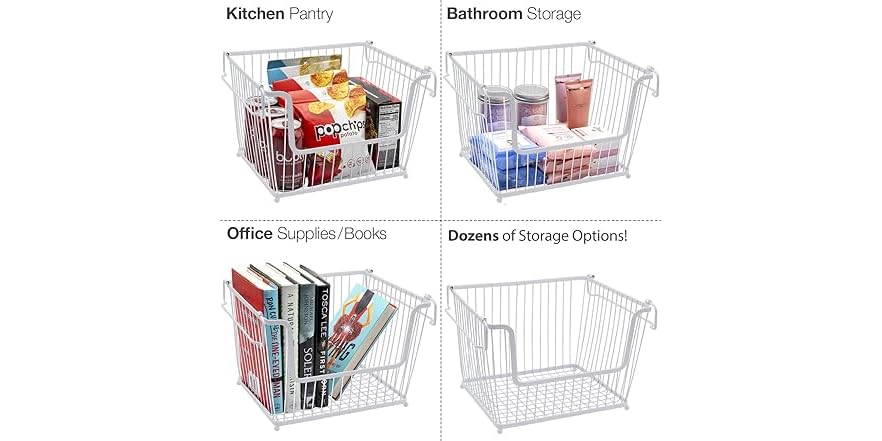 Sorbus 3-Pack Wire Scoop Baskets
