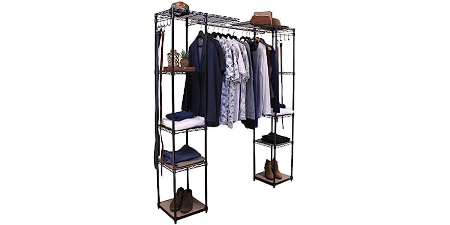 MonsterRax Expandable Clothing Rack, 14in x 72in