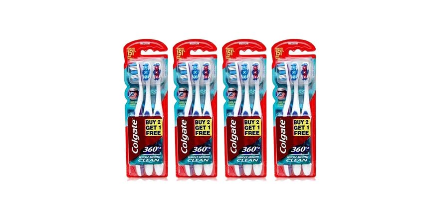 Colgate 360 Medium Toothbrushes