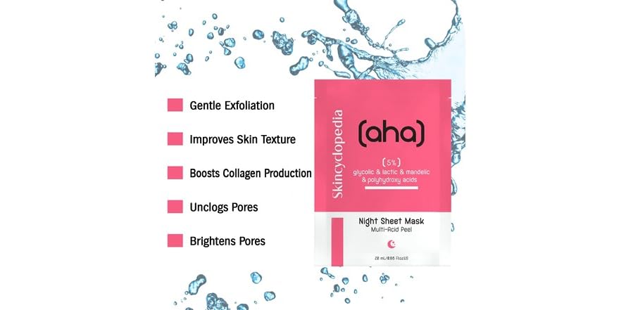 AHA & PHA Night Serum & Sheet Masks Bundle