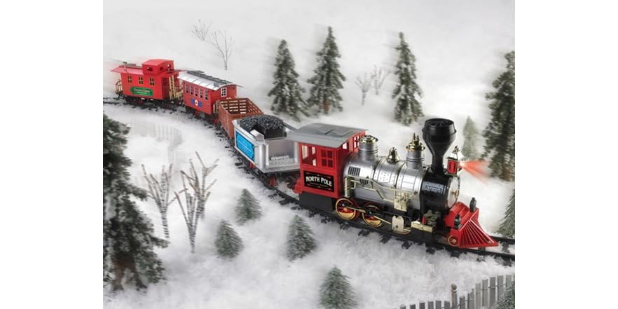 Blue Hat North Pole Junction Christmas Train Set