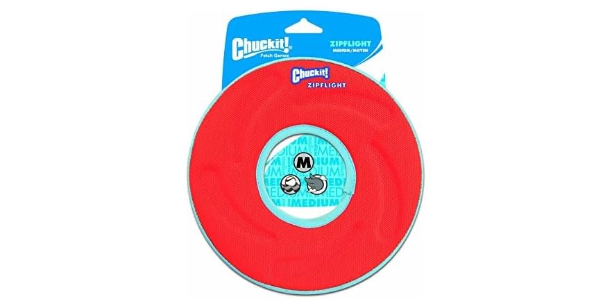 ChuckIt! Zipflight Flyer Dog Frisbee & Dog Toy