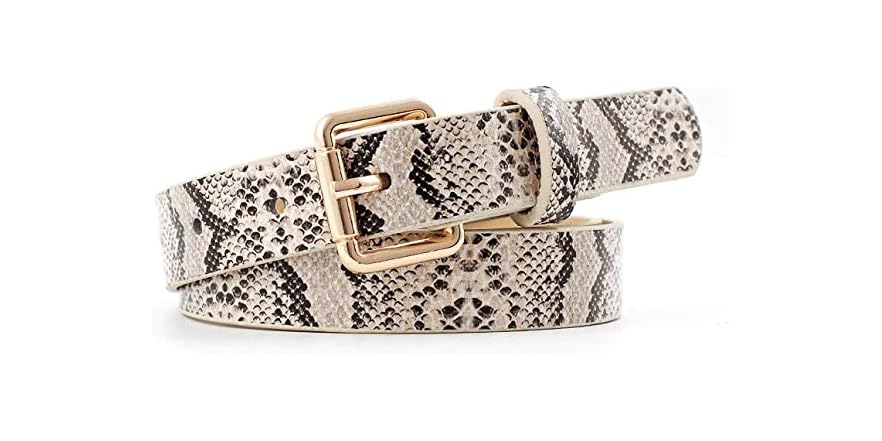 Snakeskin Print Belt