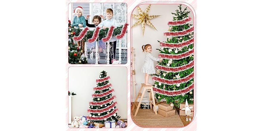 Christmas Tree Twist Tinsel Garland