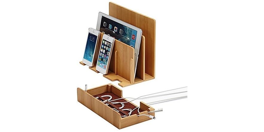 Eco Bamboo Multi-Device Charging Station
