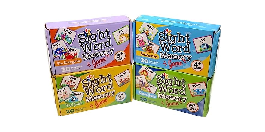 Sight Word Memory Game / Matching Game (Kindergarten)