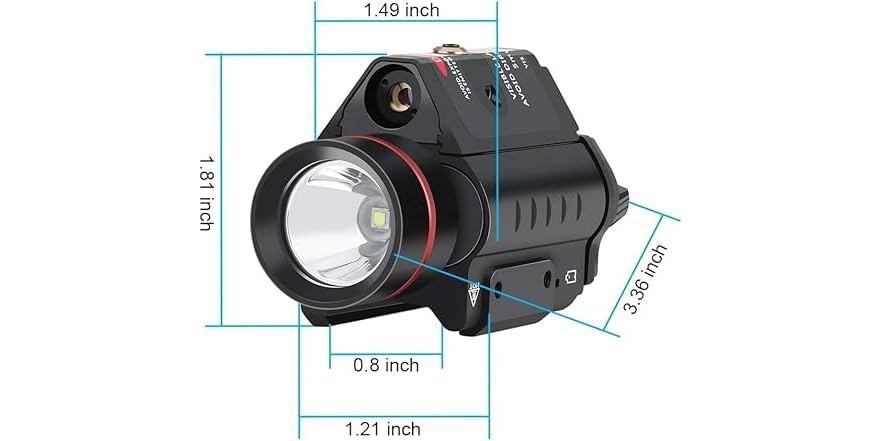 Feyachi LF-38 Red Laser Flashlight Tactical