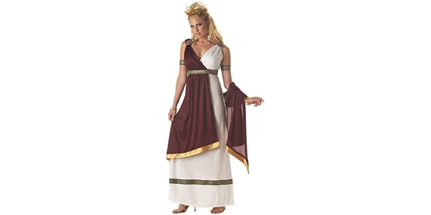 Roman Empress Costume Large Maroon