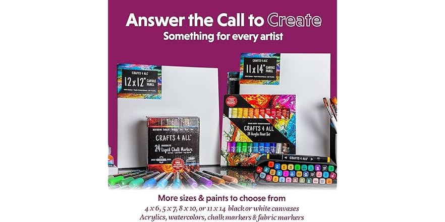 28 Piece Acrylic Paint Set Kit (2 Pack)