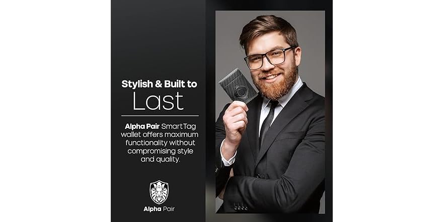 ALPHA PAIR Men's Wallet with Smart Tag