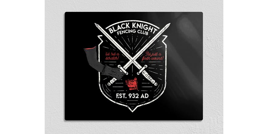 Black Knight Fencing Club 11" x 14" Metal Poster